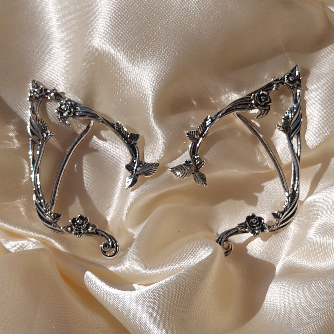 Elven Ear Cuffs Silver Gold – Adjustable Fantasy Jewelry – Angelenade