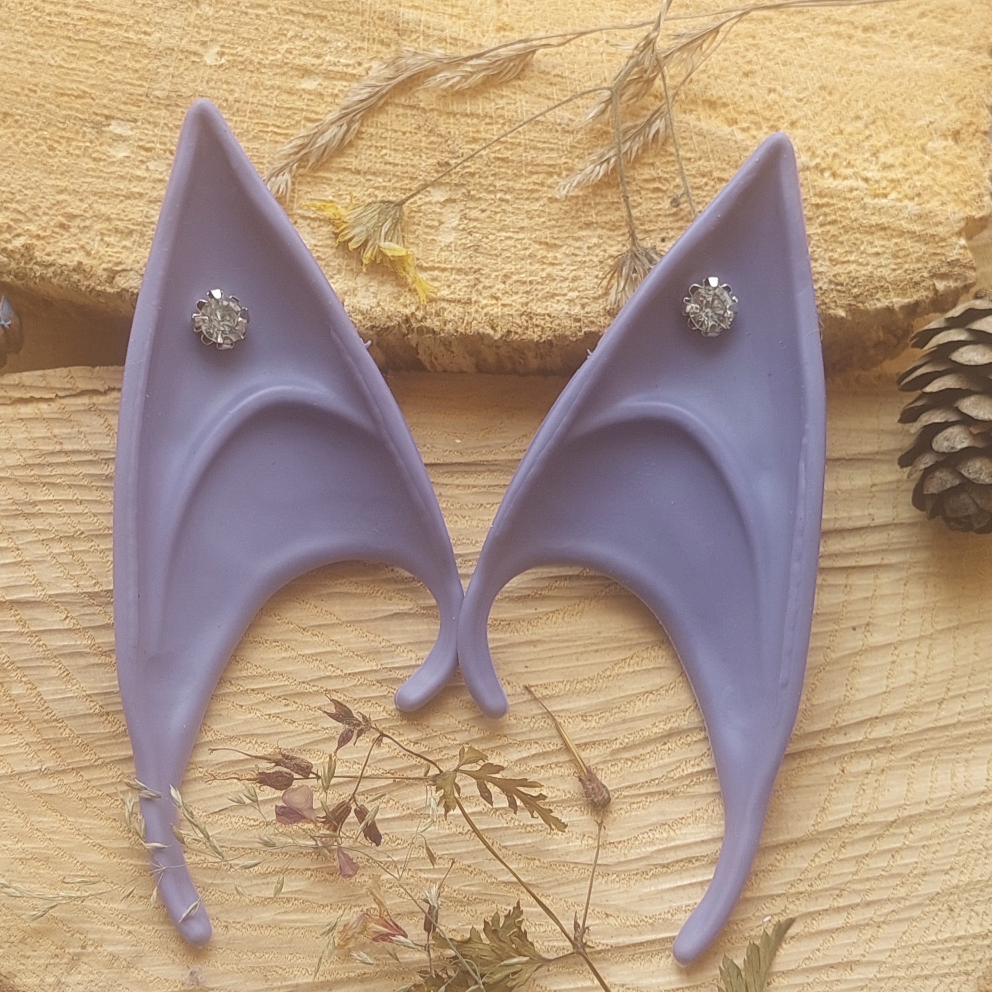 Silicone Elf Ears with Piercing - Soft Pixie Ears 2 Sizes 6 Colors ...