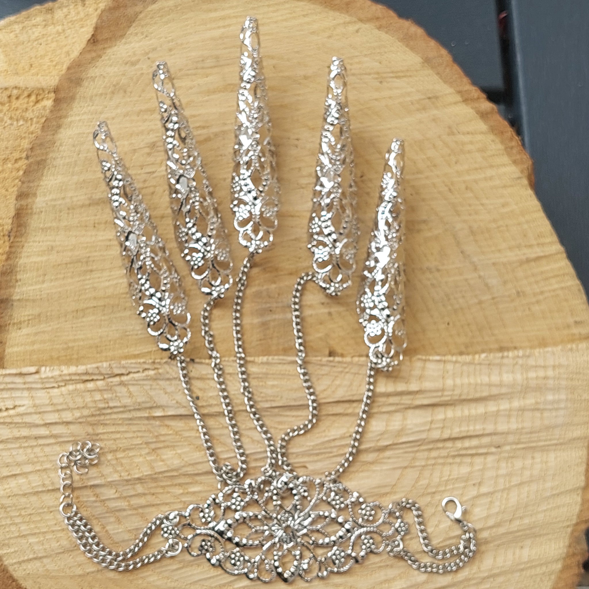 Gothic Claw Rings - Black Gold Silver Finger Armor for Halloween ...