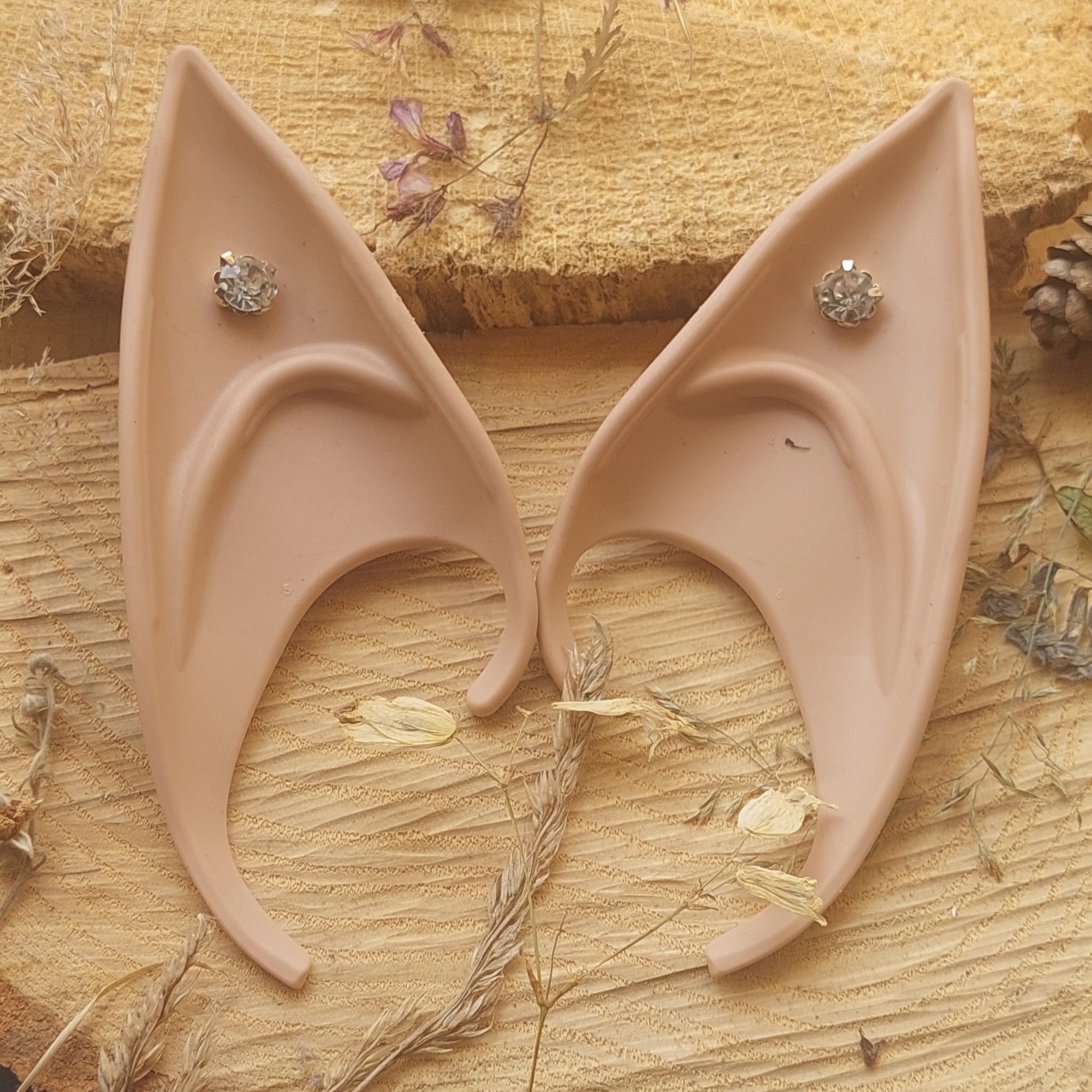 Silicone Elf Ears with Piercing - Soft Pixie Ears 2 Sizes 6 Colors ...