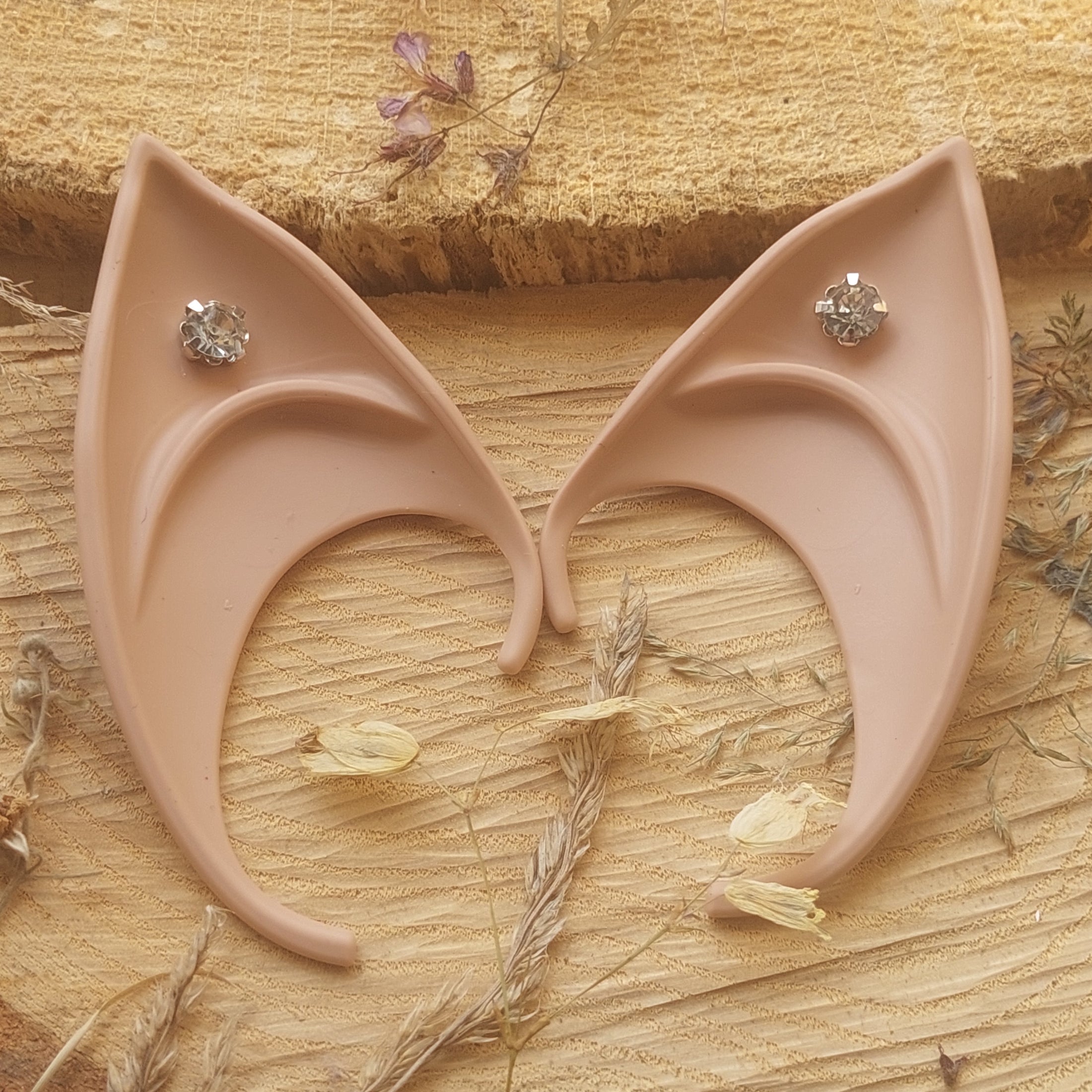 Silicone Elf Ears with Piercing - Soft Pixie Ears 2 Sizes 6 Colors ...