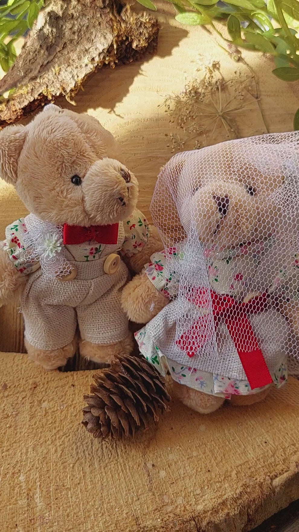 Wedding Plush Toy Couple – Teddy Bears Bunnies Bridal Gift 12cm ...